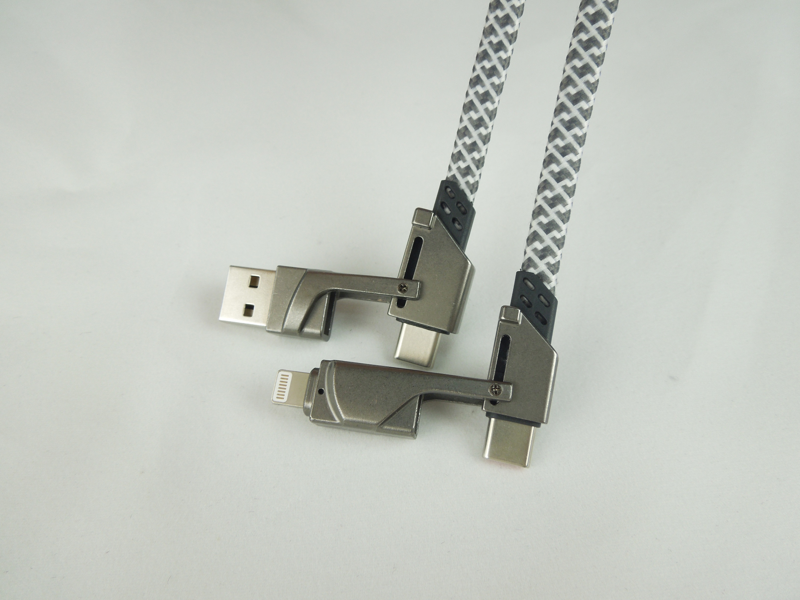 Dencon Accessories - 4-in-1 CHARGING CABLE 1M USB A/C TO C + LIGHTNING ...