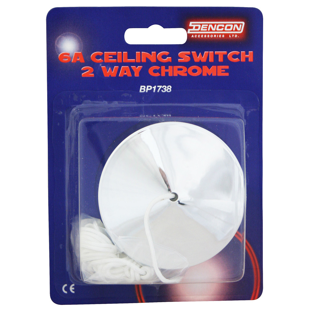 Dencon Accessories - 2 WAY 6 AMP CEILING SWITCH CHROME bubble packed ...